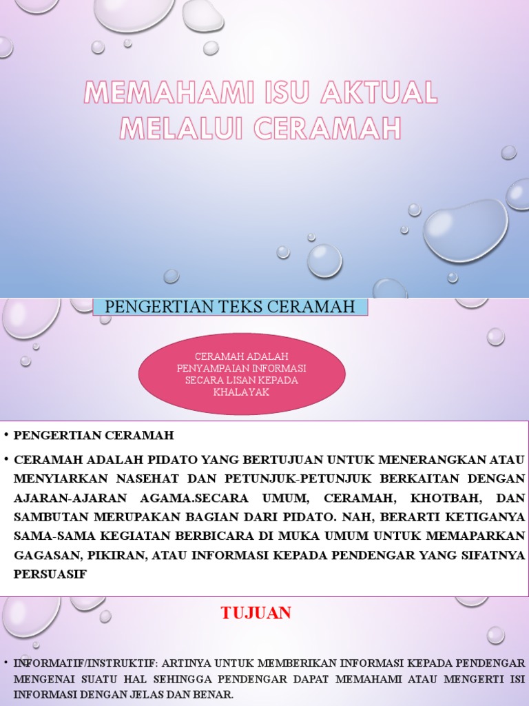 Memahami Isu Aktual Melalui Ceramah | PDF