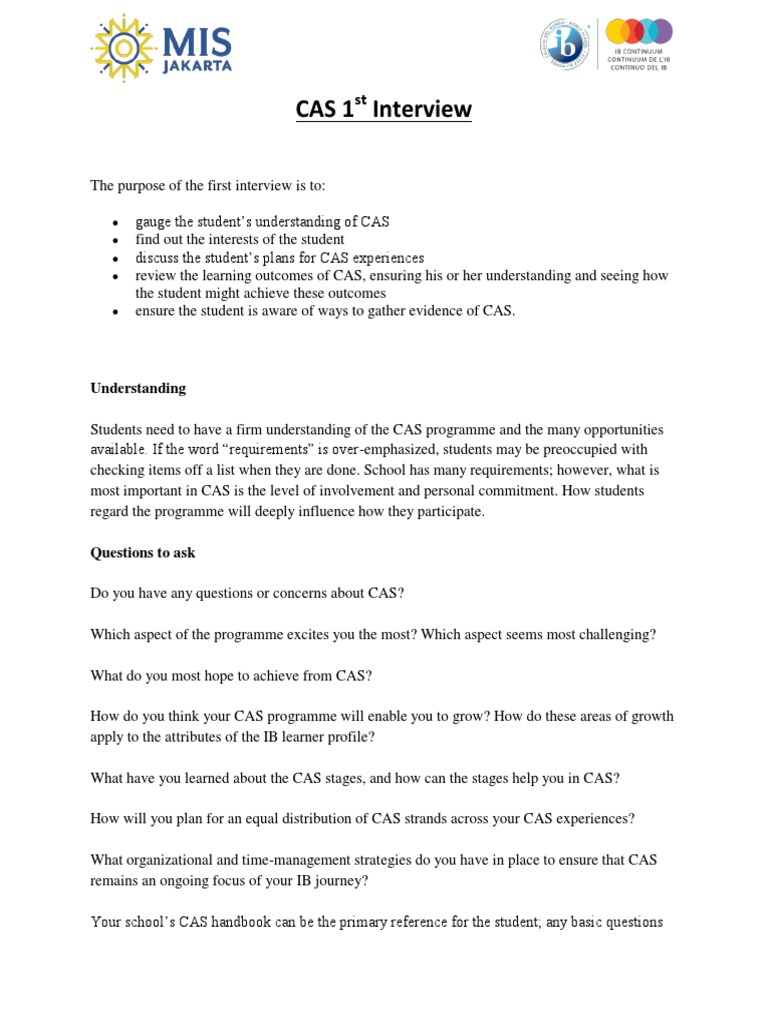 CAS 1st Interview | PDF | Learning | Creativity
