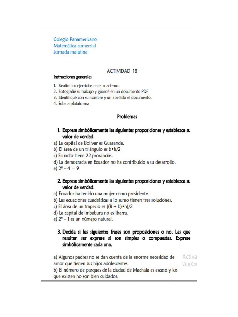 Tarea 3 Mate 4to Bimestre | PDF