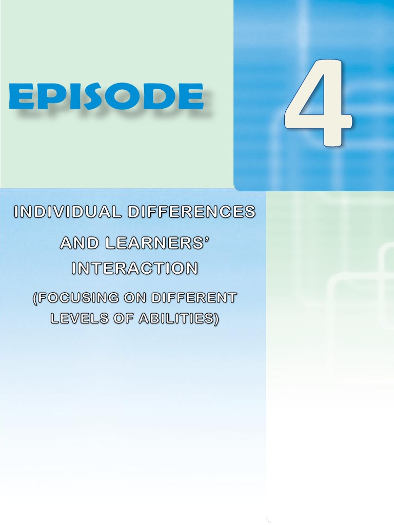 FS1 Ep4 | PDF | Learning | Teachers