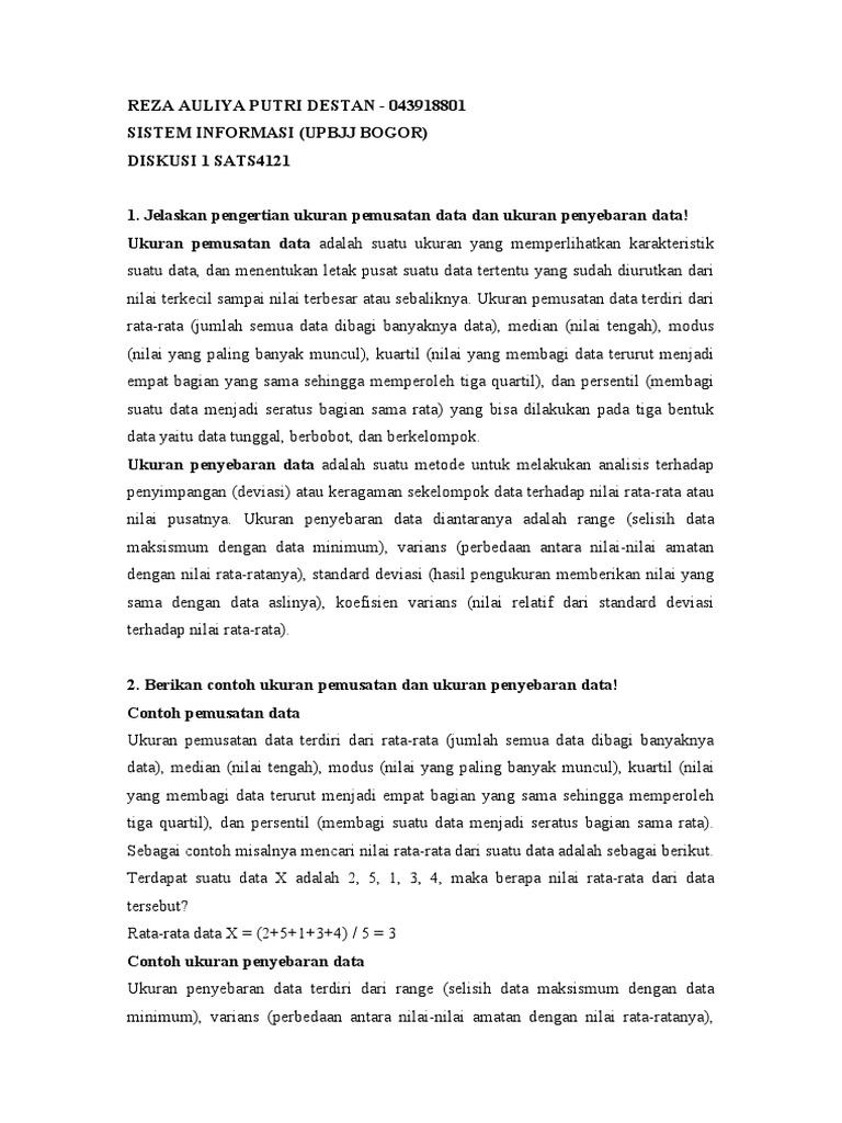 Diskusi 1 SATS4121 | PDF | Metode & Bahan Ajar