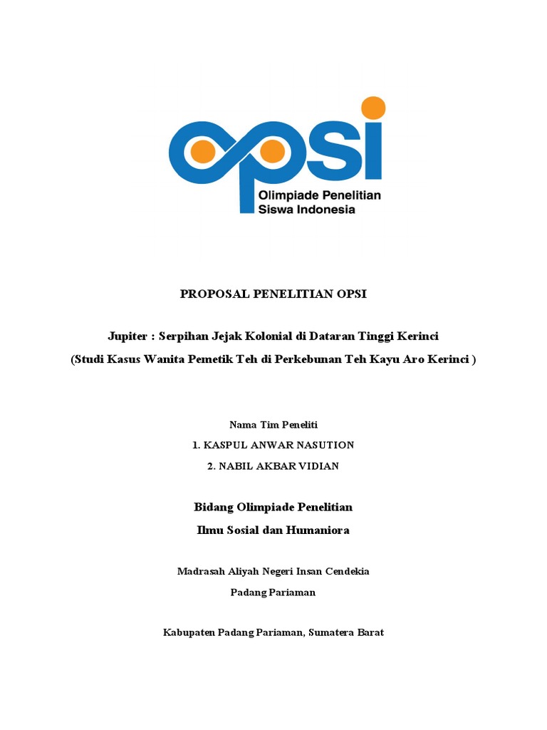 PROPOSAL PENELITIAN KASPUL - NABIL Newest | PDF