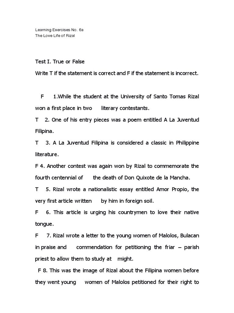 Chapter 6 Rizal | PDF