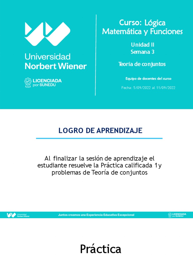 Unidad 2 - Semana 3 - 2022-2 | PDF | Lógica matemática | Lógica