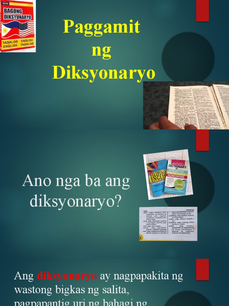 Paggamit NG Diksyunaryo | PDF