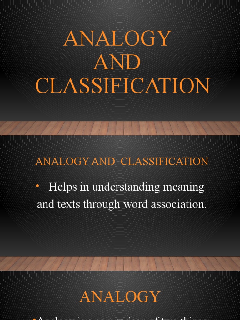 ANALOGY and CLASSIFICATION | PDF