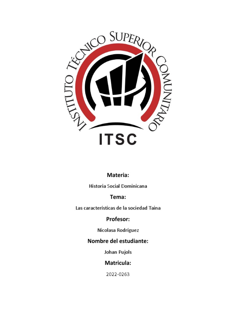 Las Características de La Sociedad Taina - Johan Pujols | PDF | Pueblos ...
