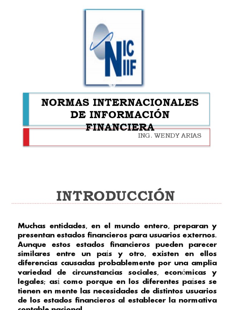 Niif Introduccion | PDF | Estado financiero | Contabilidad