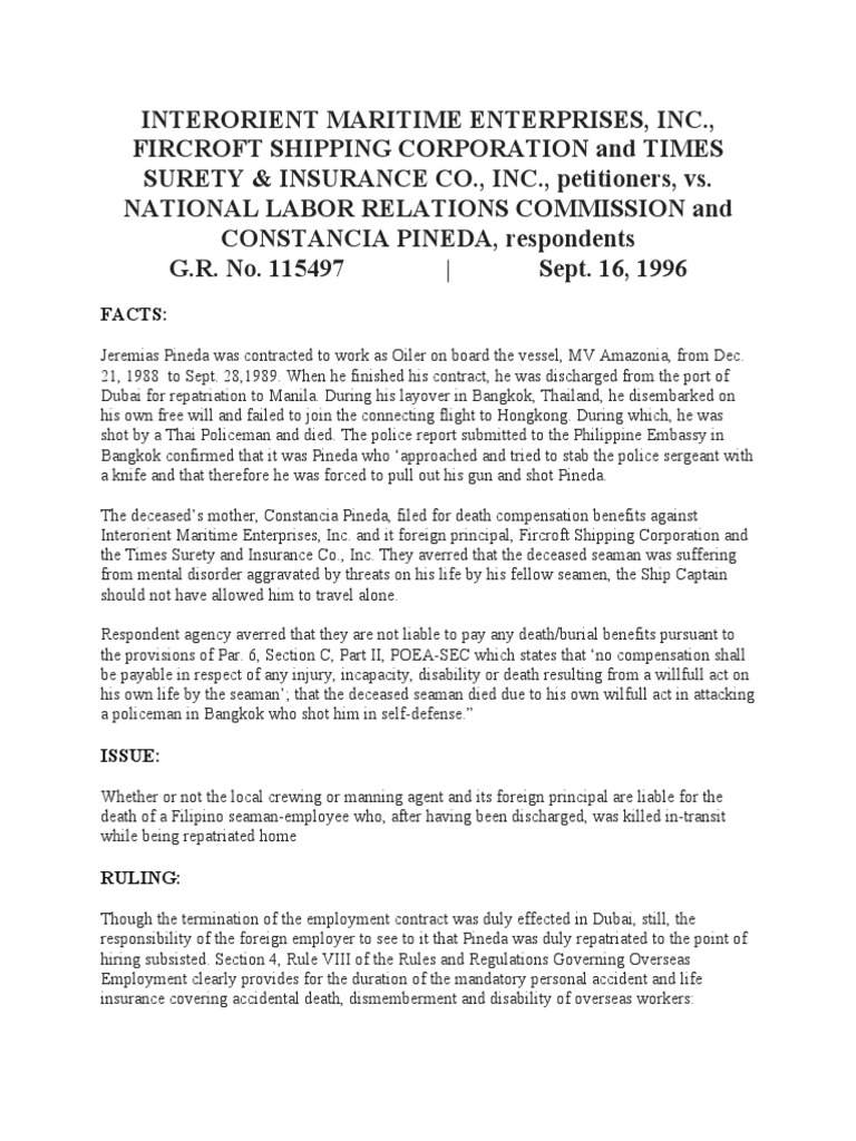 Interorient Maritime Enterprises | PDF | Shipping | Water Transport