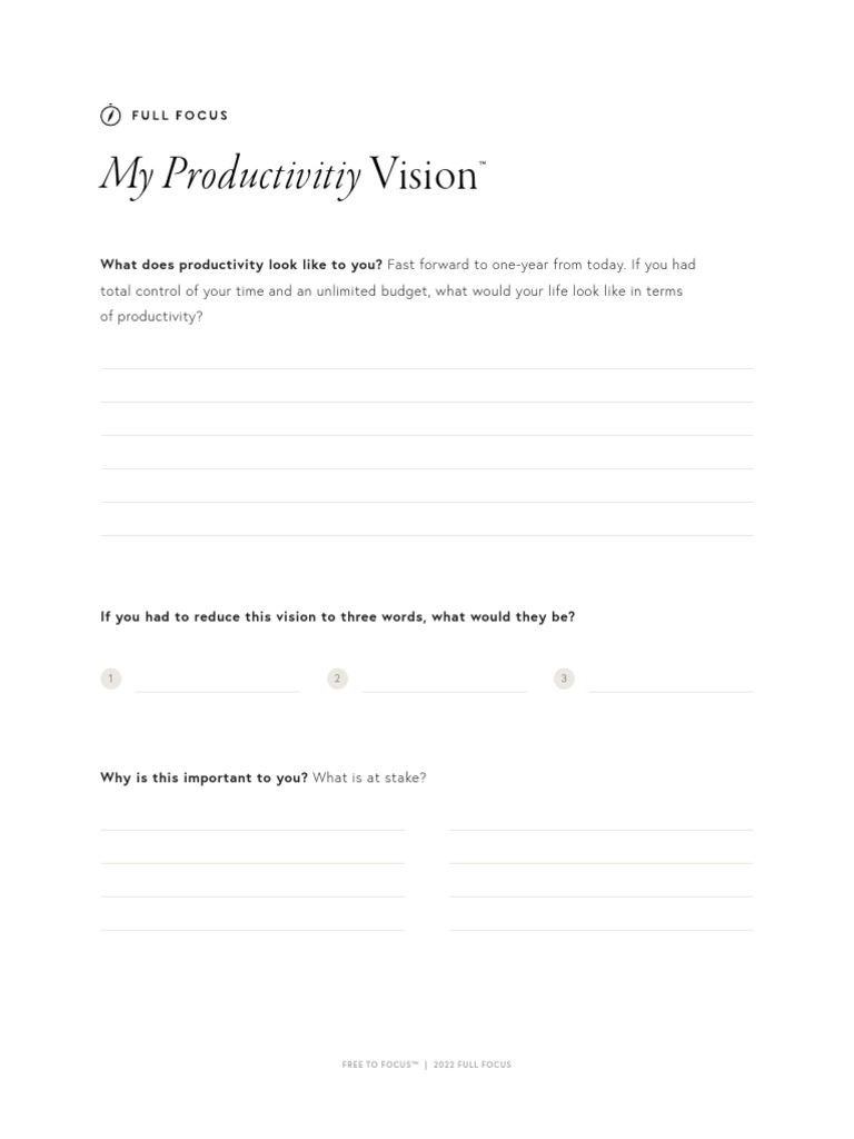 My Productivity Vision | PDF | Economies