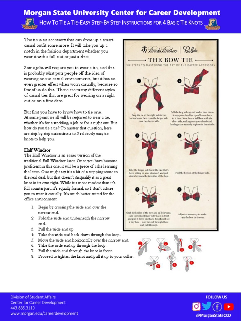 Handout - How To Tie A Tie | PDF | Necktie | Knot