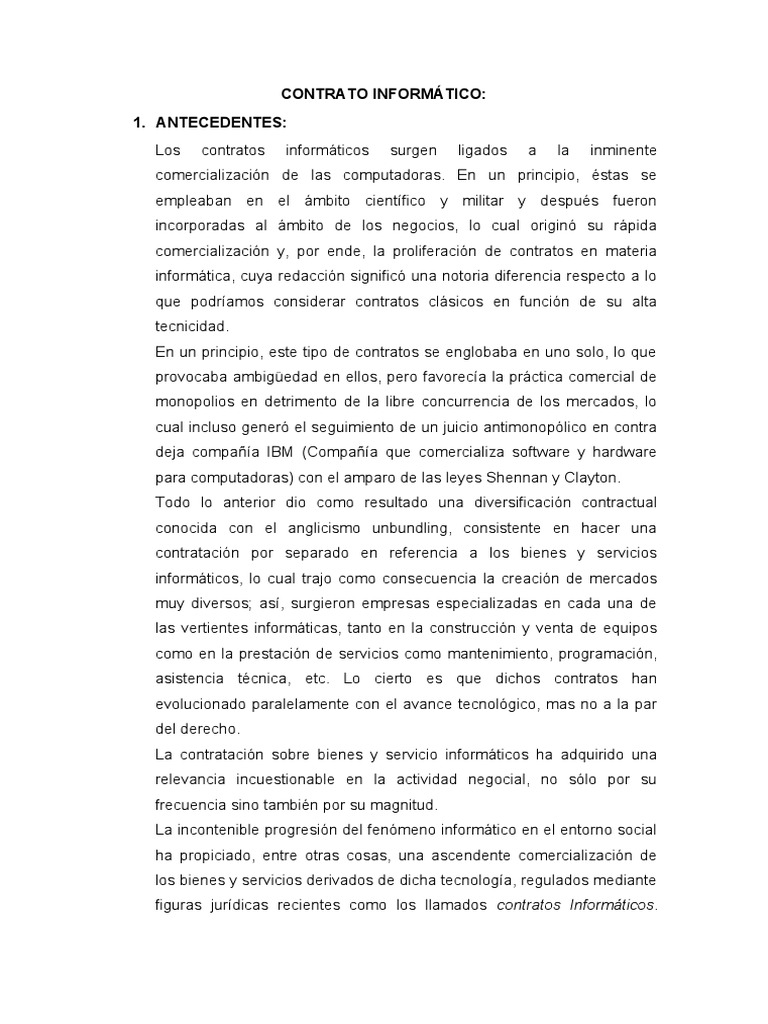 Contrato Informático | PDF | Informática