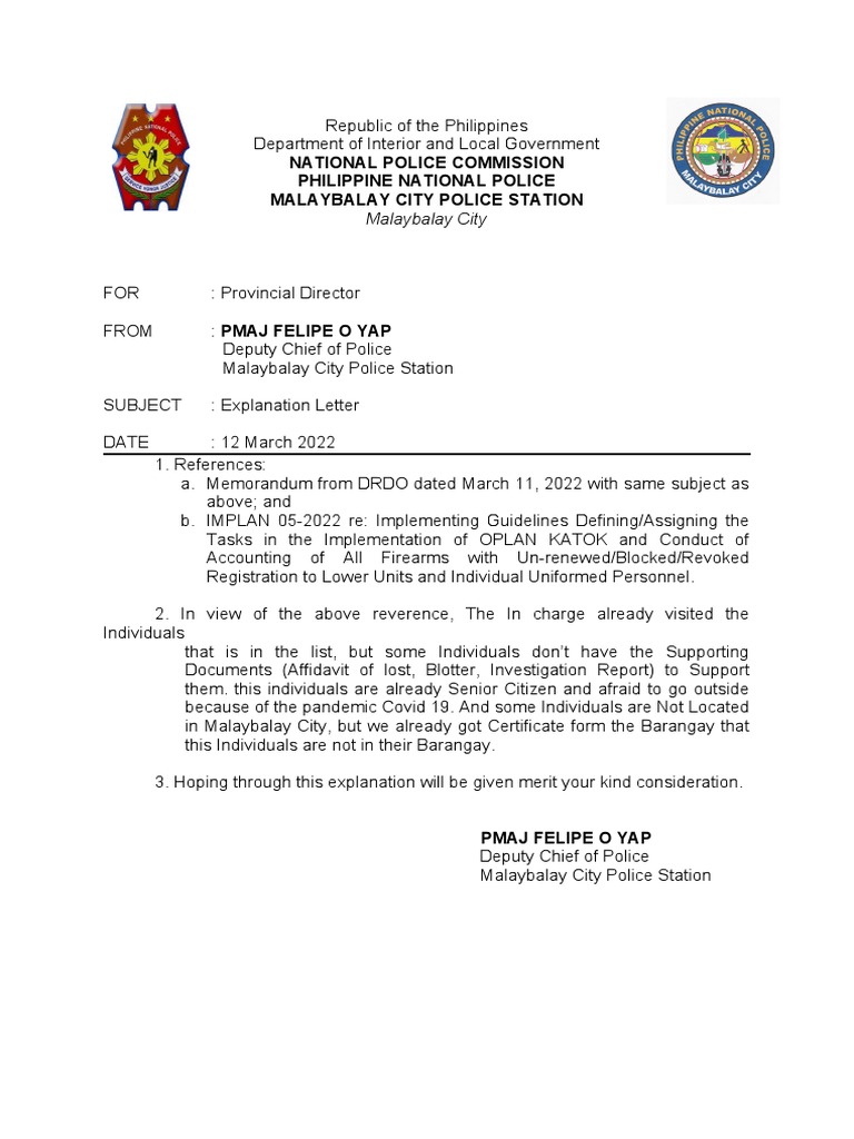 OPLAN KATOK Implementation Overview | PDF