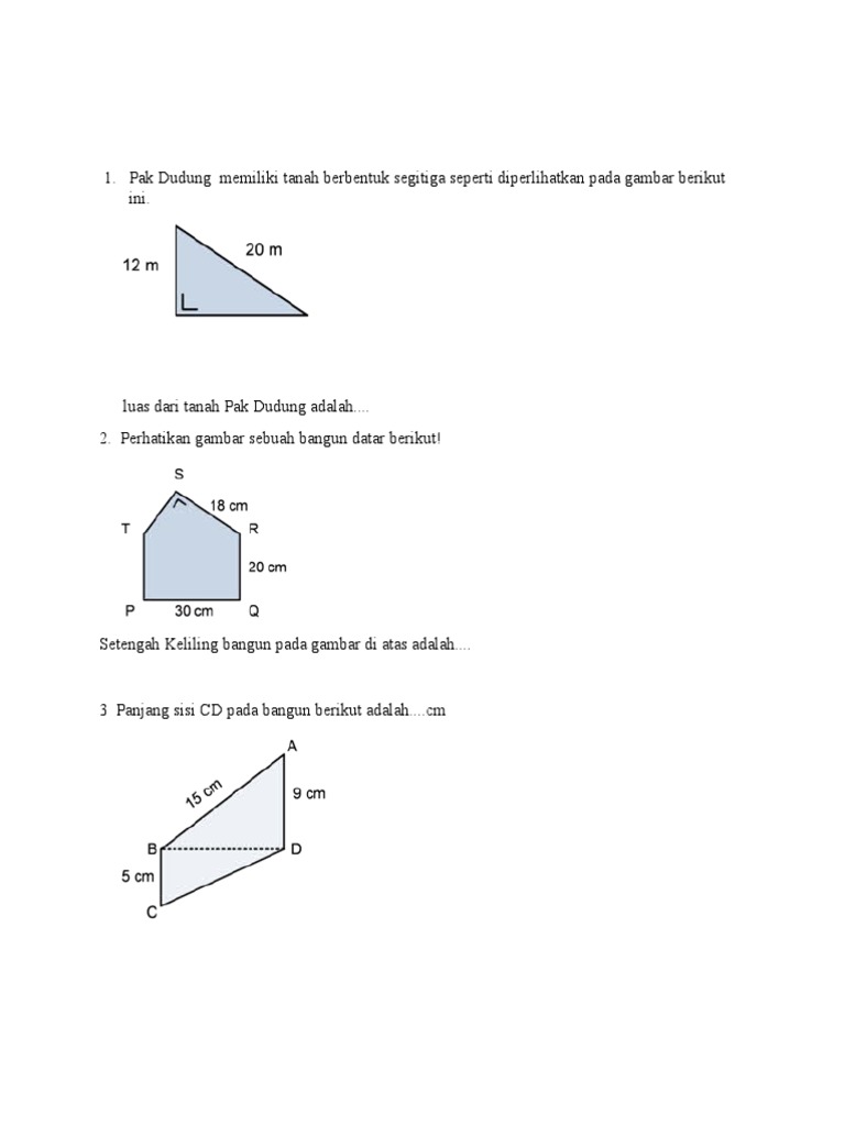 Latihan Soal PAT MTK Kelas 8 | PDF