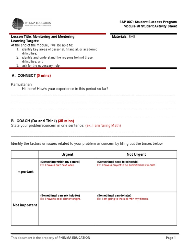 SSP 007 - Module 8 - Monitoring - Mentoring - SAS | PDF | Business | Computers