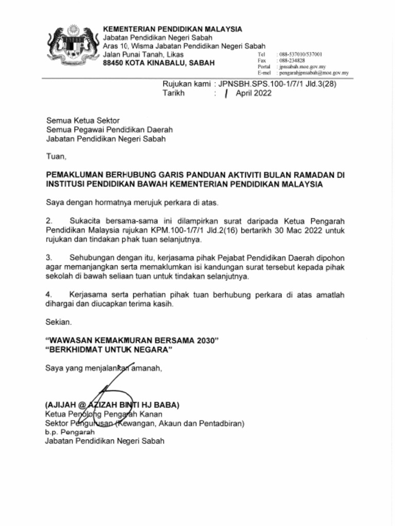 Garis Panduan Aktiviti Bulan Ramadan 2022 | PDF Garis Panduan Aktiviti Bulan Ramadan 2022 | PDF