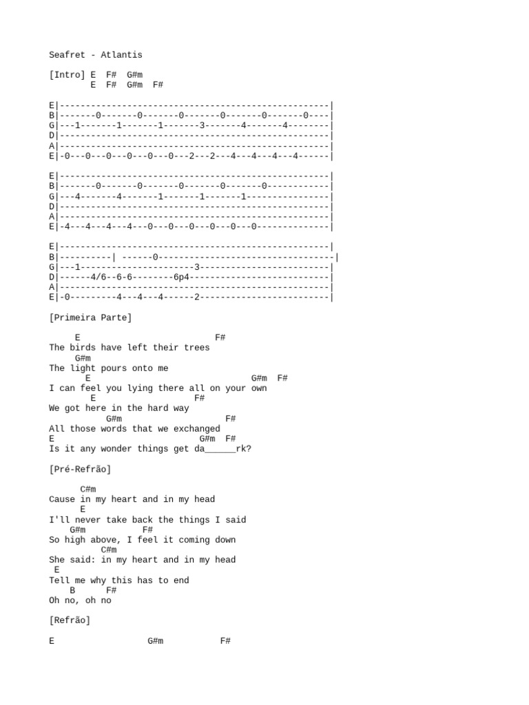 Seafret - Atlantis | PDF