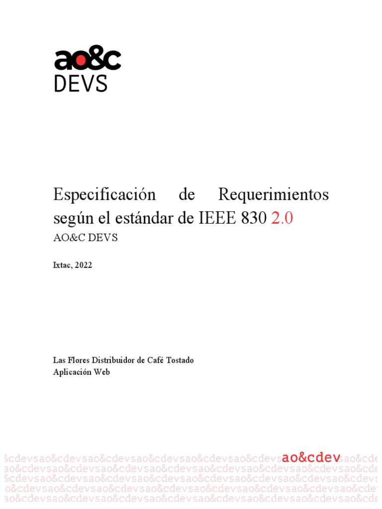 Especificación de Requisitos Según El Estándar de IEEE 830 v.2 | PDF | Software | Usuario ...