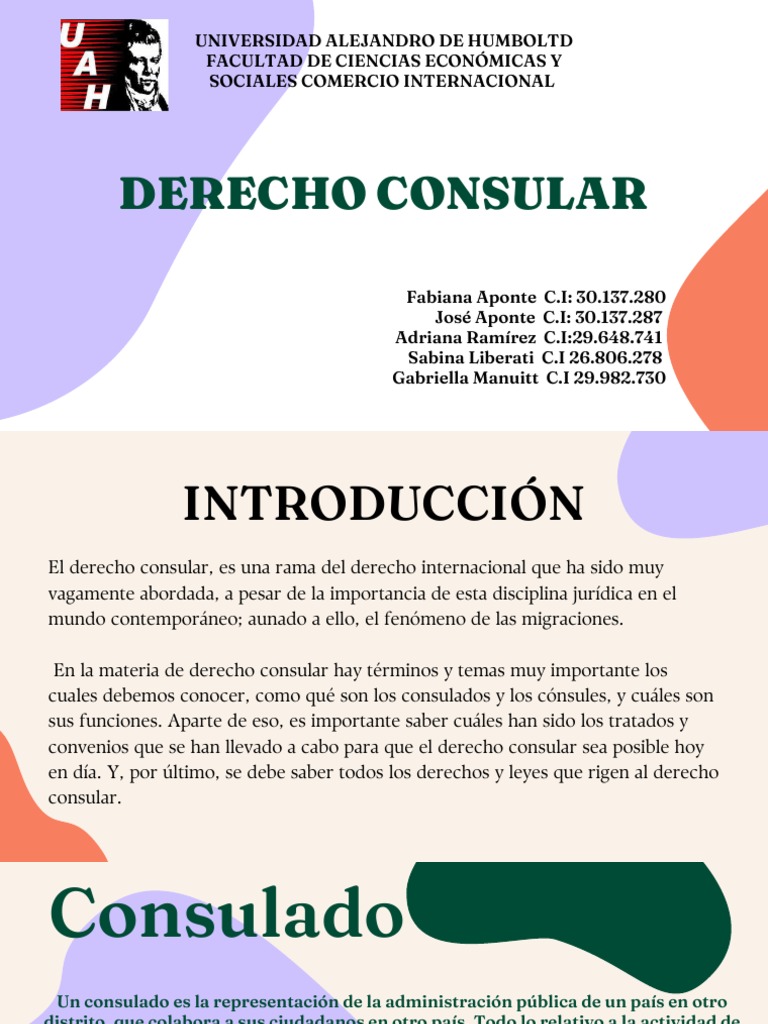 Derecho Consular | PDF | Cónsul (representante) | Ley internacional