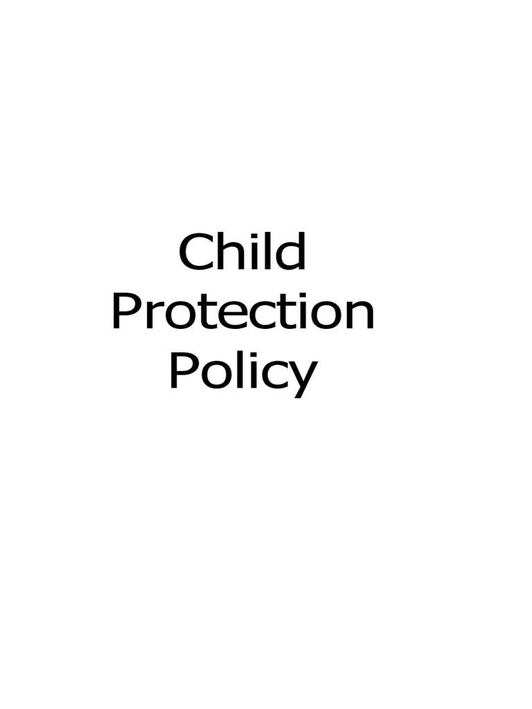 Child Protection Policy | PDF | Child Abuse | Violence