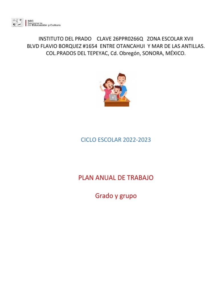 Plan de Trabajo Anual 22-23 | PDF | Planificación