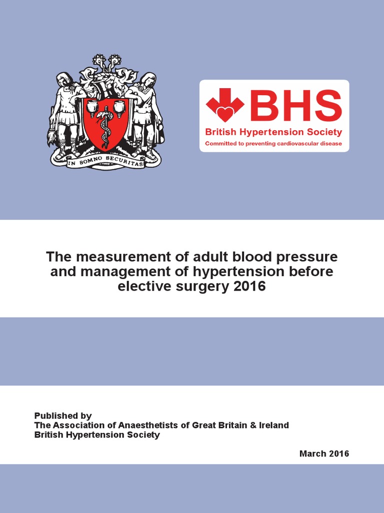 2016 The Measurement of Adult Blood Pressure and Management of ...