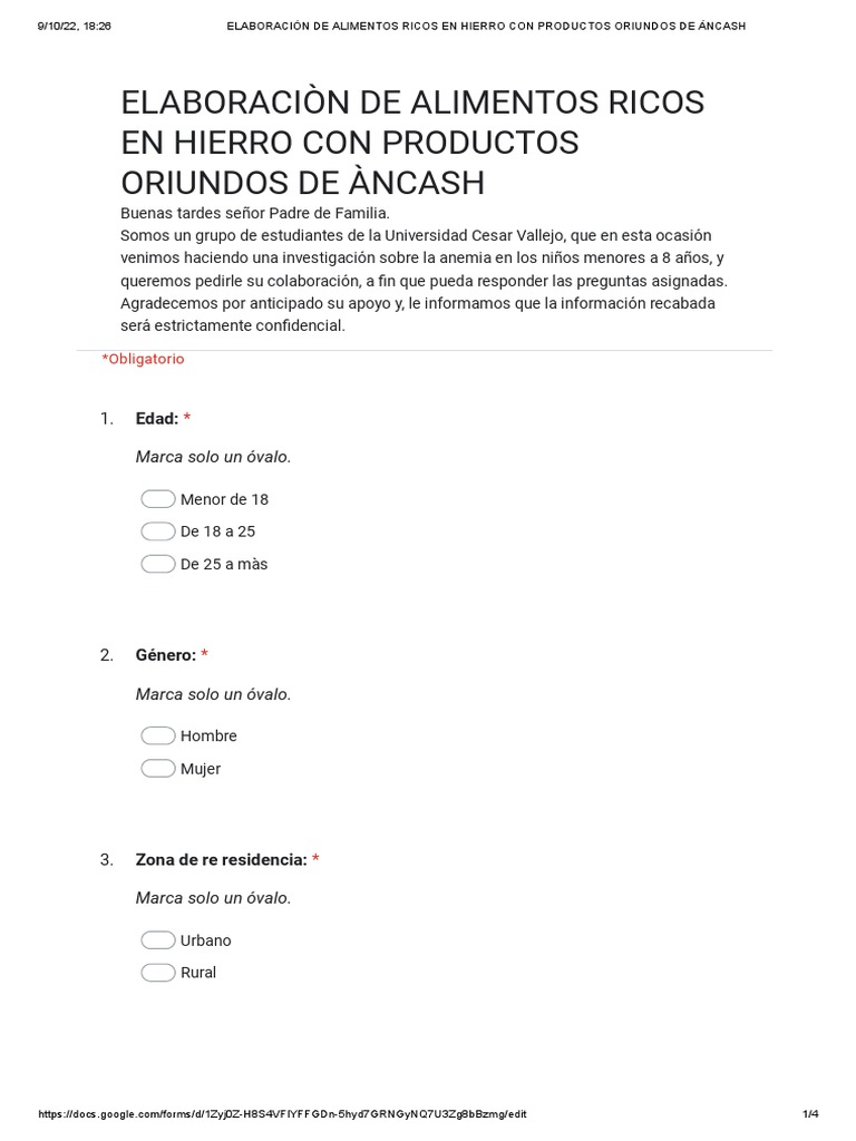 Formulario Sin Título - Formularios de Google | PDF