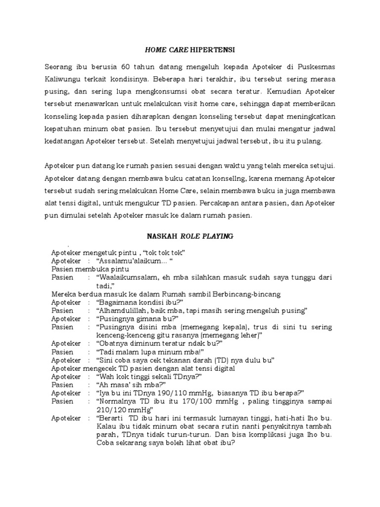 Naskah Roleplay Kelompok 2 | PDF | Pengembangan Diri | Kesehatan Holistik