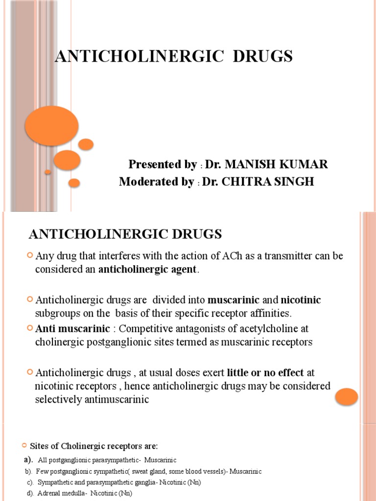 Anticholinergic Drugs: Mechanisms and Clinical Uses | PDF ...