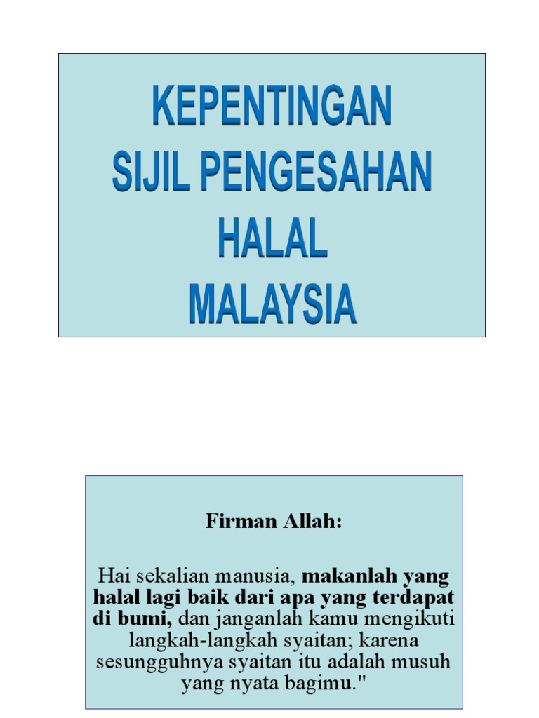 Halal - Slide | PDF