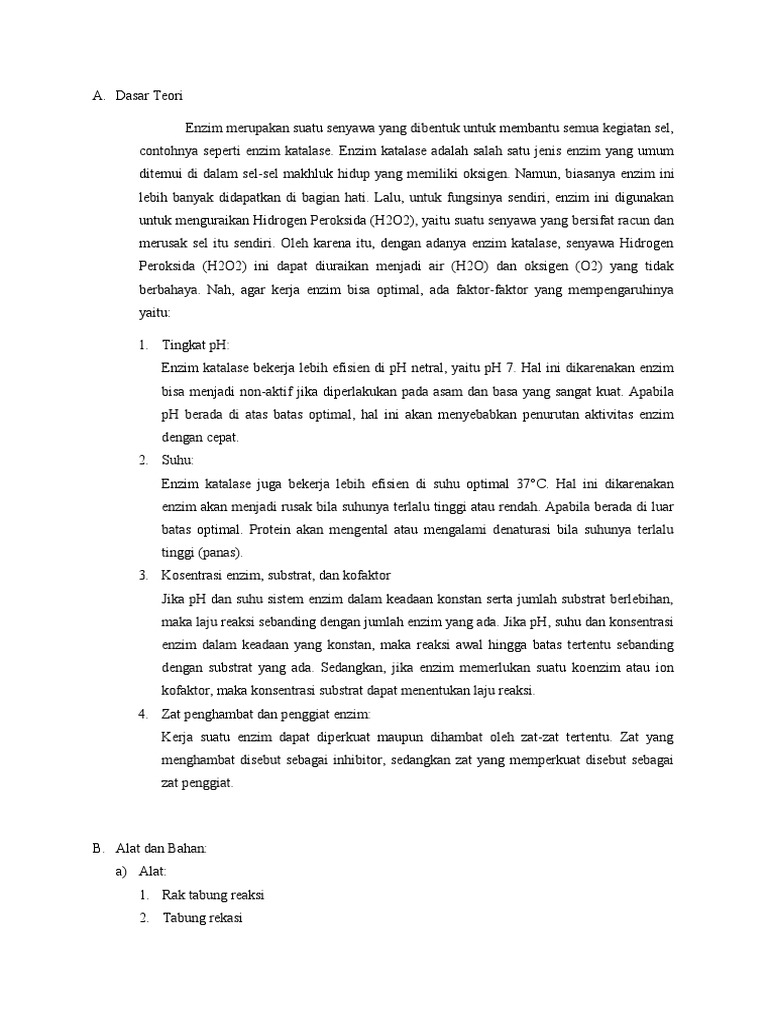 Praktikum Uji Katalase | PDF