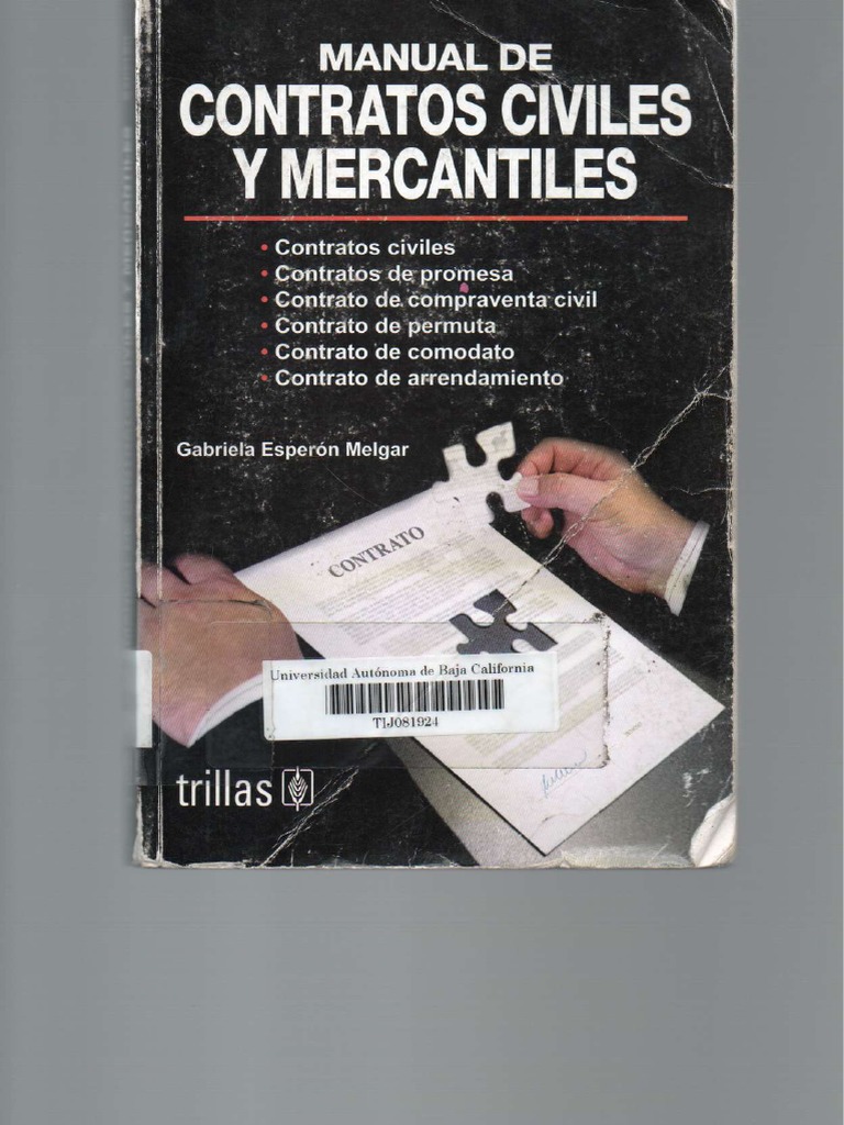 +manual de Contratos Civiles y Mercantiles+ | PDF