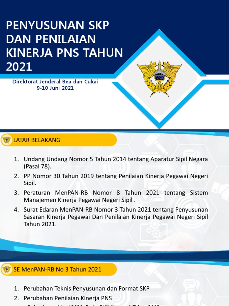 Sosialisasi Penyusunan SKP Dan Penilaian Kinerja 2021 Final - FIX | PDF