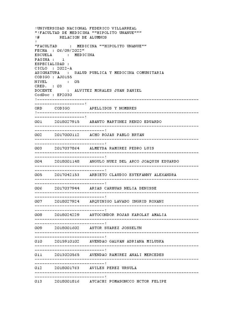Lista Oficial | PDF