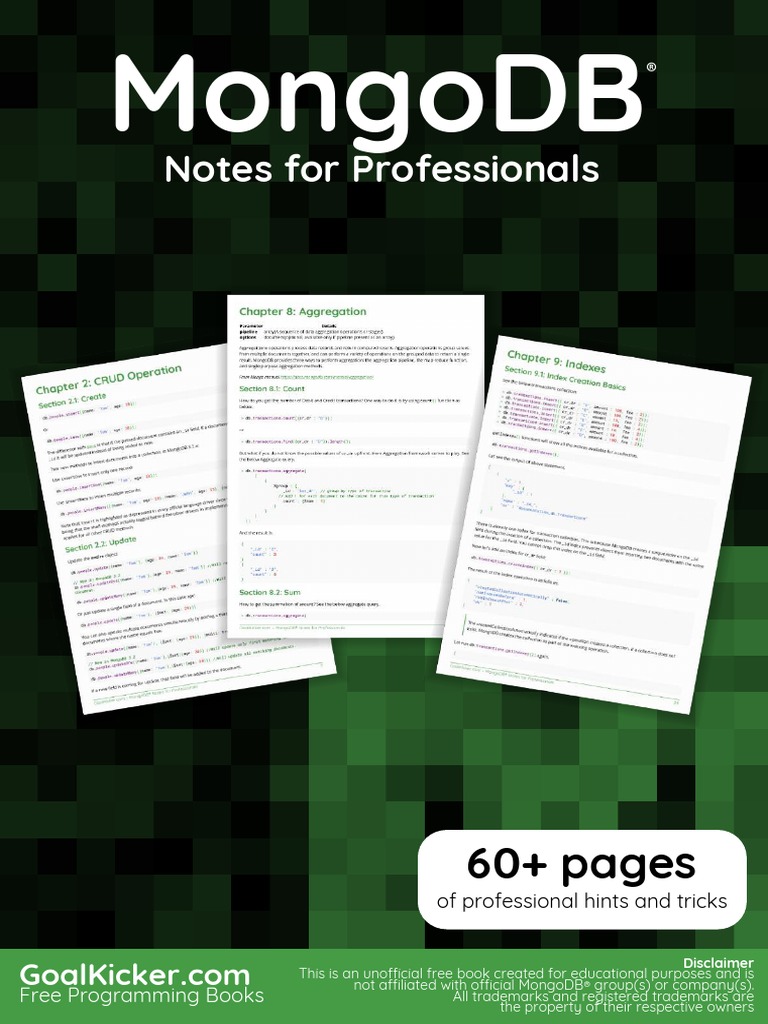 MongoDB Notes For Pros | PDF | Mongo Db | Database Index