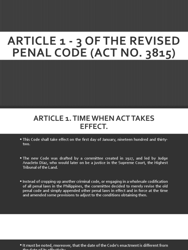 Article 1 3 of The Revised Penal Code | PDF | Crimes | Crime & Violence