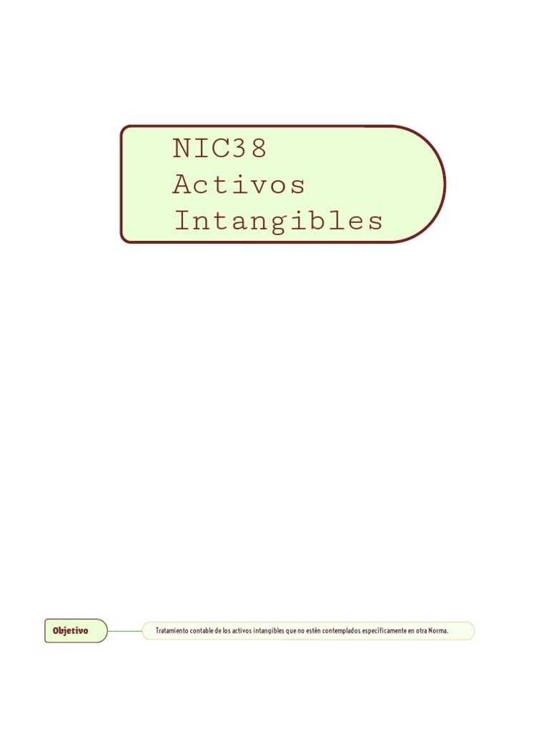 Nic 38 Diapos | PDF | Activo intangible | normas internacionales de INFORMACION FINANCIERA