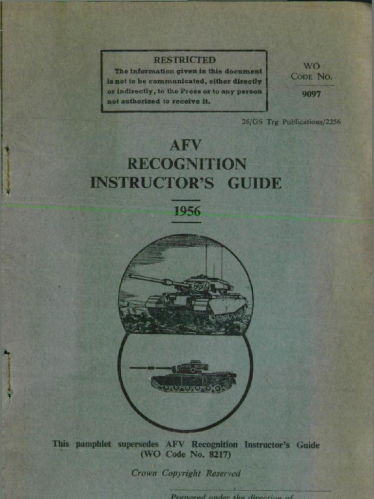 AFV Recognition Instructors Guide 1956 | PDF | Armoured Fighting ...