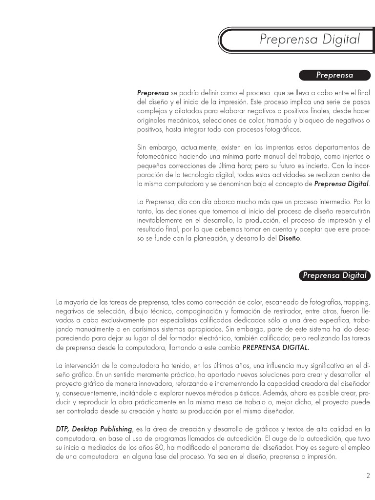 Preprensa Digital | PDF | Impresión | Diseño