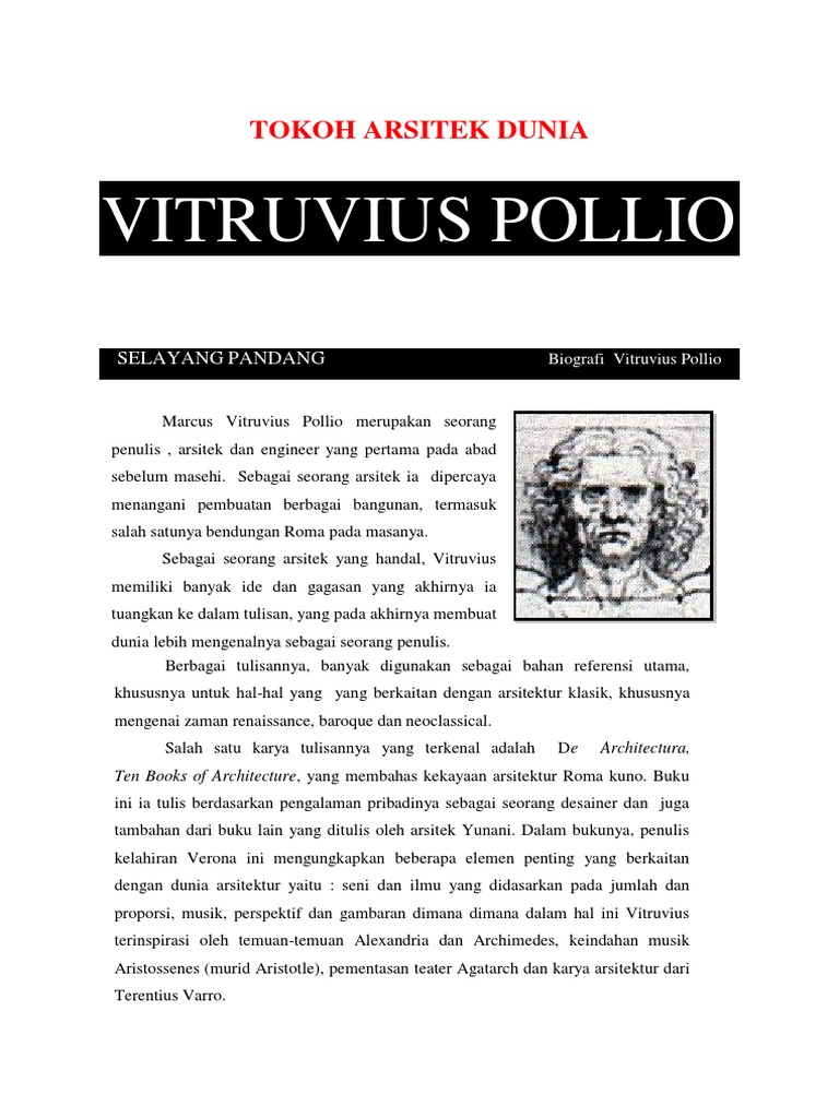 Prinsip Arsitektur Vitruvius | PDF | Seni