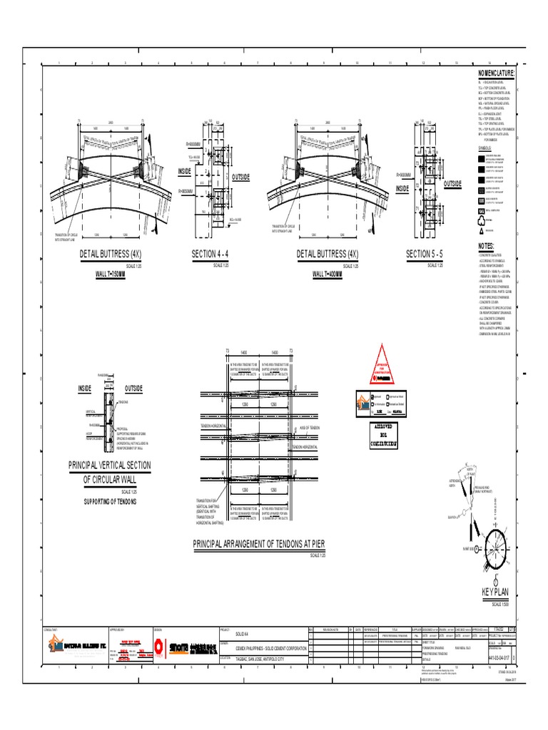 Detail Buttress (4X) Section 4 - 4 Detail Buttress (4X) Section 5 - 5 | Download Free PDF ...