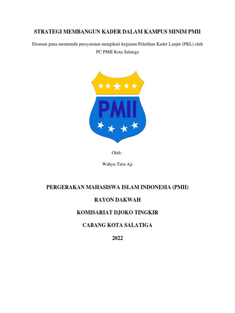 Strategi Membangun Kader Dalam Kampus Minim Pmii | PDF