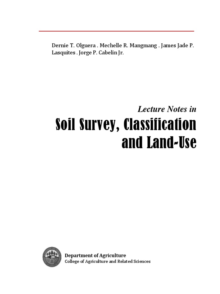 Soil Survey Classification and Land Use Lecture Note | PDF | Science ...