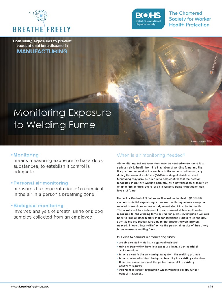 Ref. Monitoring-Exposure-To-Welding-Fume-V5 | PDF | Welding | Construction