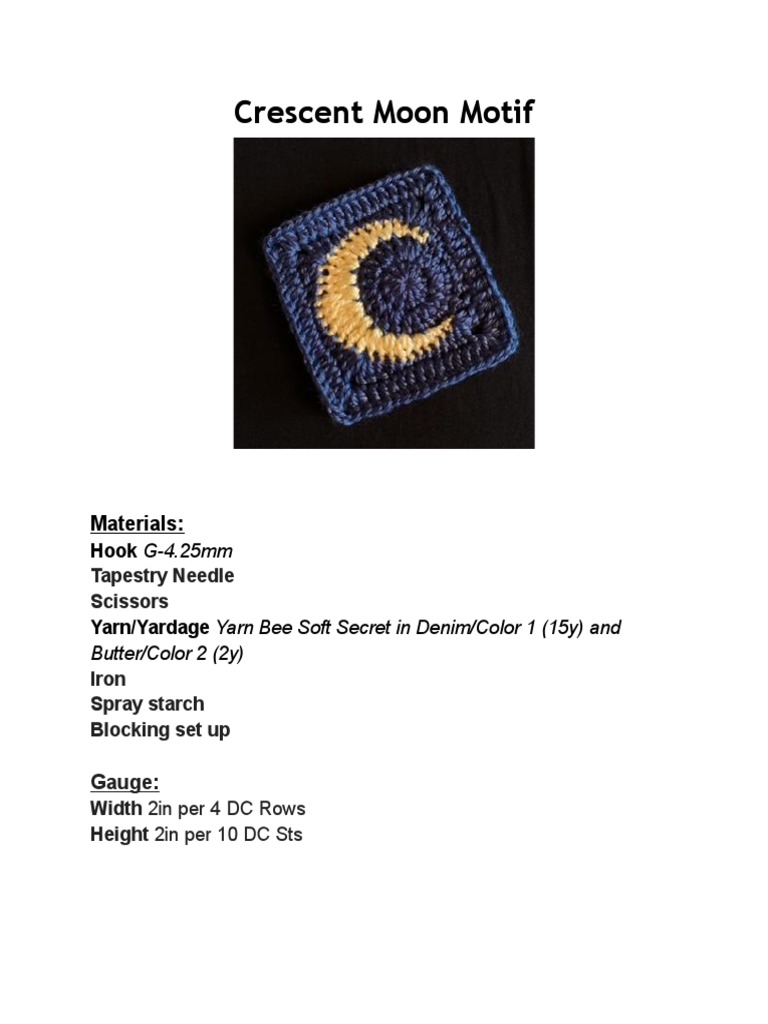 Crescent Moon Square Motif | PDF