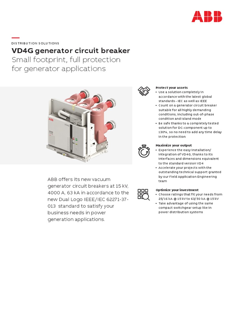 Abb VD4G CB | PDF | Electrical Engineering | Electricity