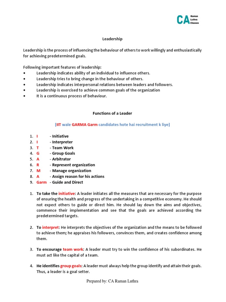 5.leadership Styles and Its Theories | Download Free PDF | Leadership ...