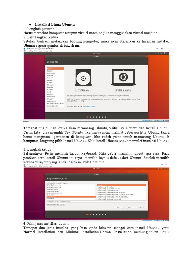 Installasi Linux Ubuntu | PDF | Bisnis | Komputer