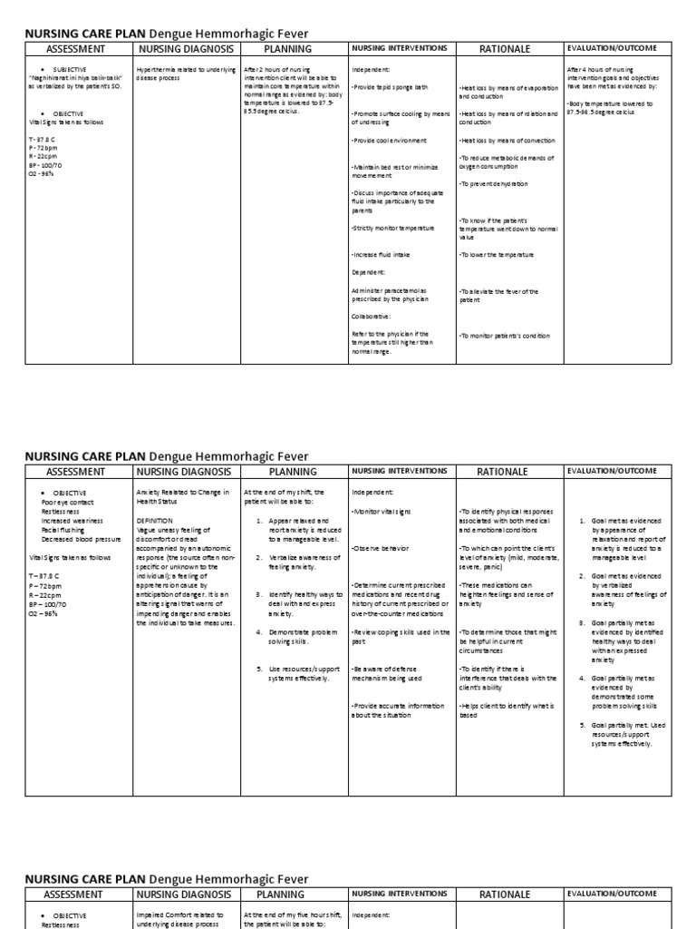 Ncp Dhf Pdf Bleeding Anxiety
