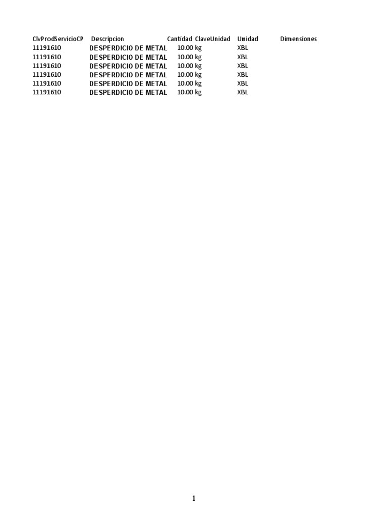 Formato Mercancias Lleno | PDF